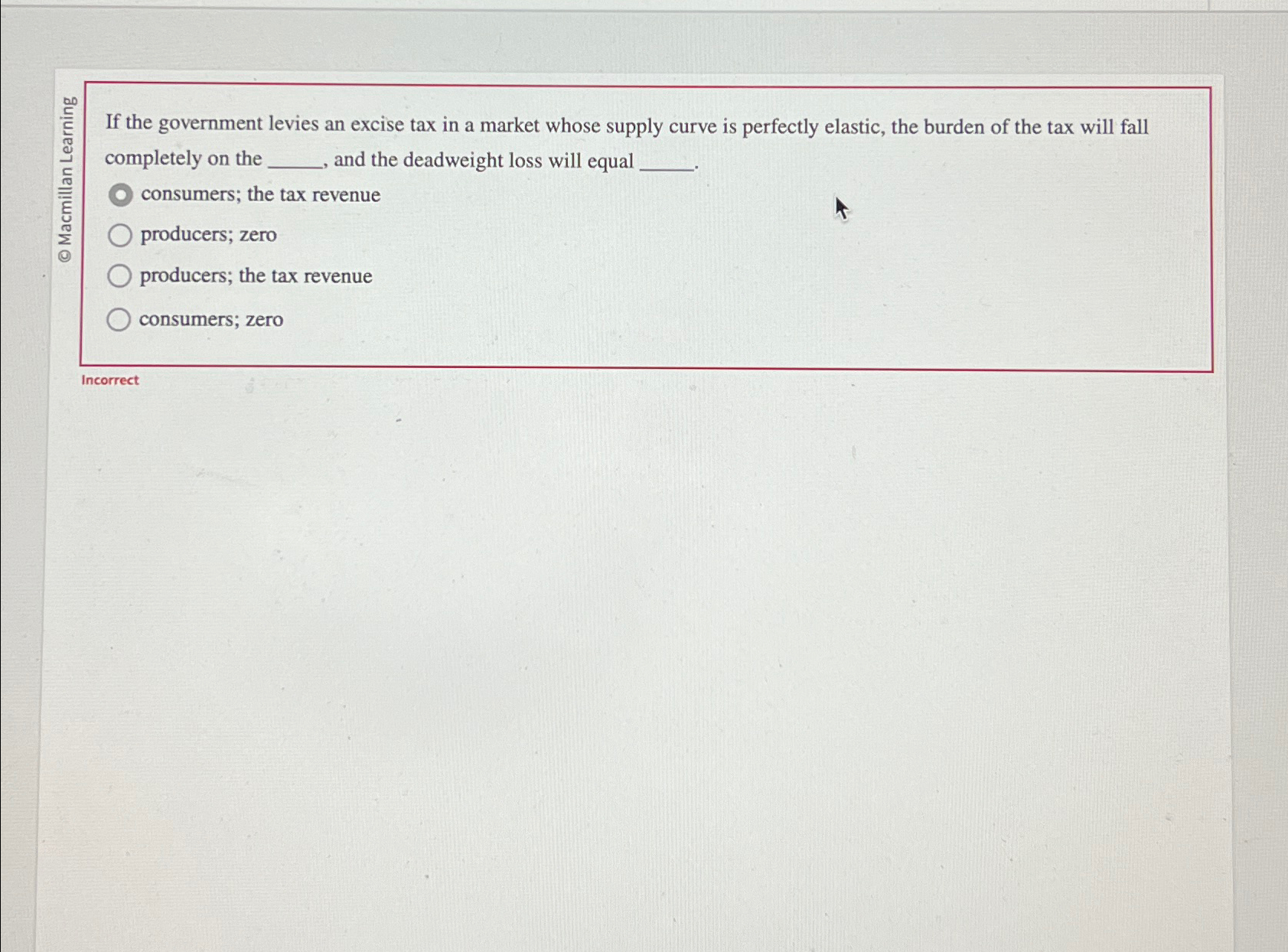 Solved If the government levies an excise tax in a market | Chegg.com