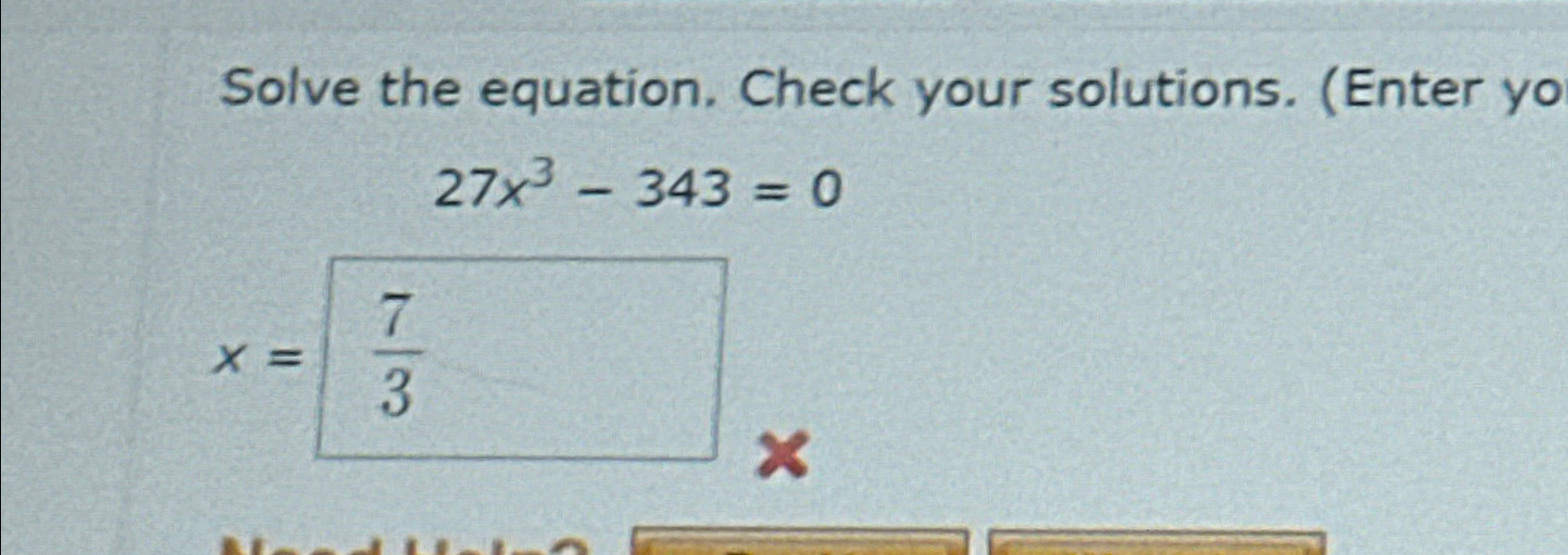 Solved Solve the equation. Check your solutions. (Enter | Chegg.com