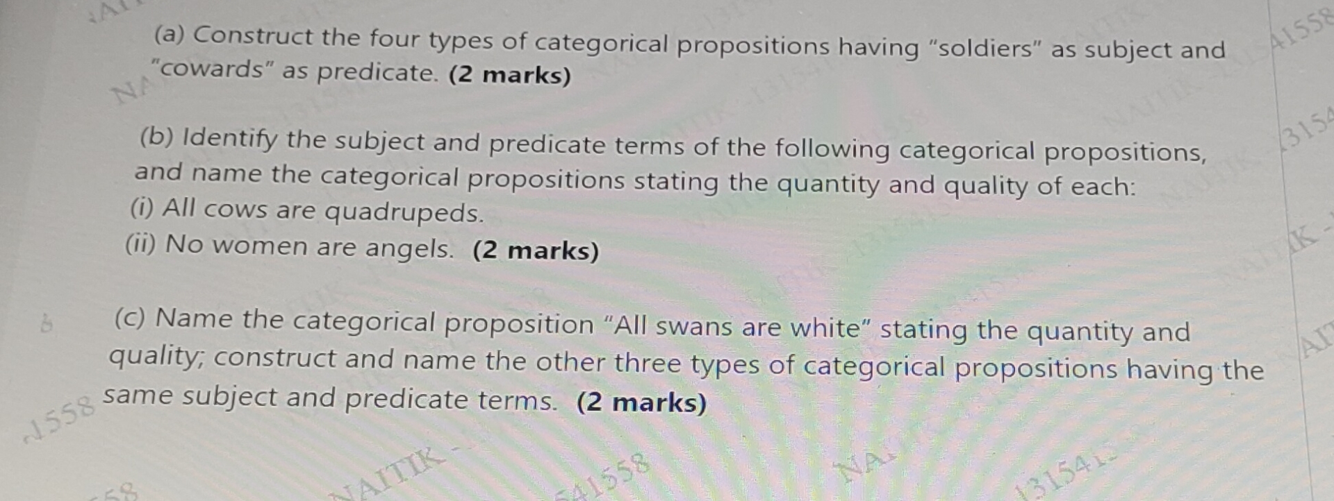 Solved (a) ﻿Construct the four types of categorical | Chegg.com