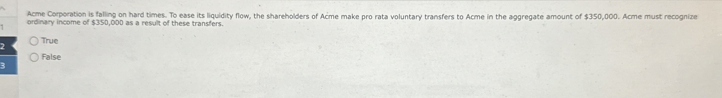 Solved Acme Corporation is falling on hard times. To ease | Chegg.com