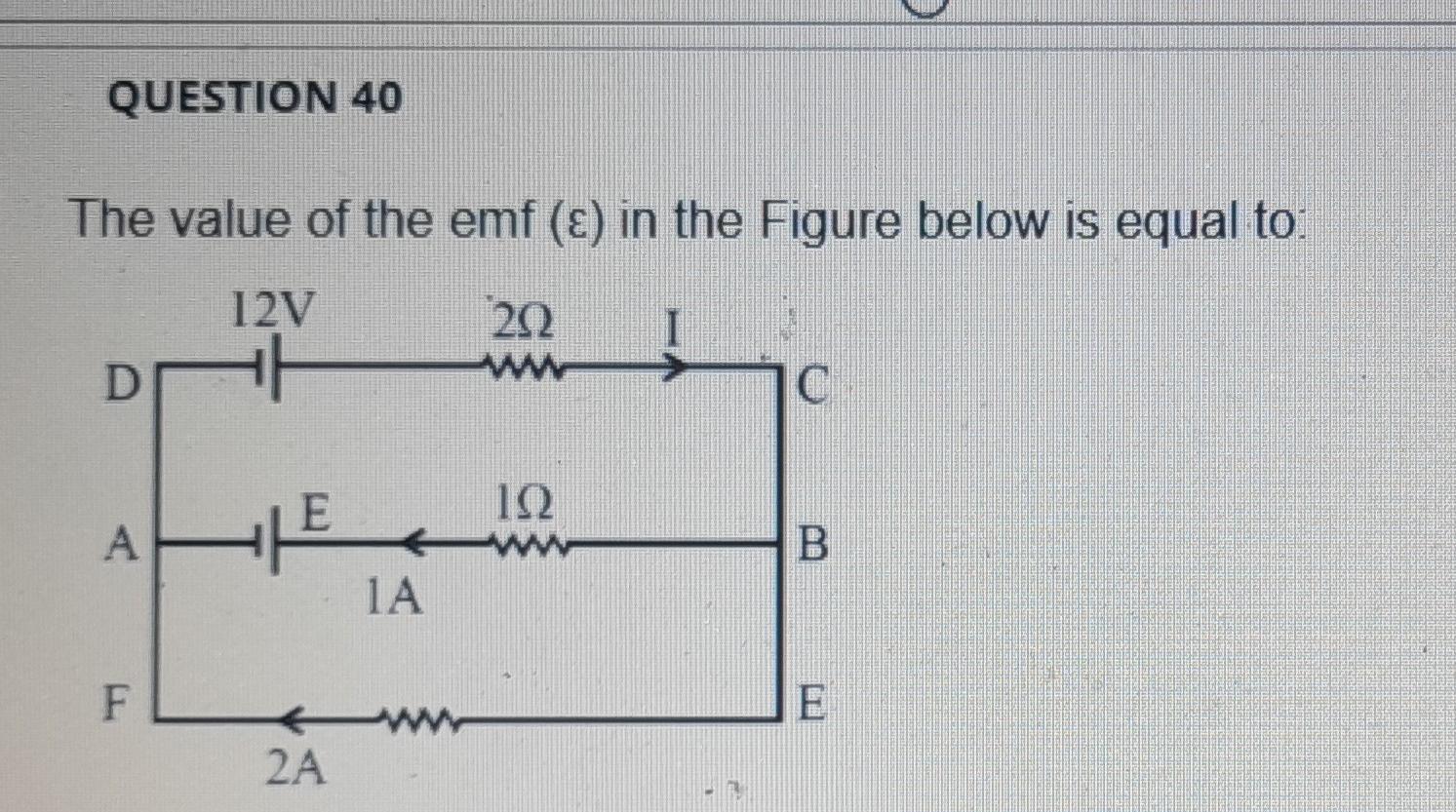 Solved The value of the current / in the Figure below is | Chegg.com