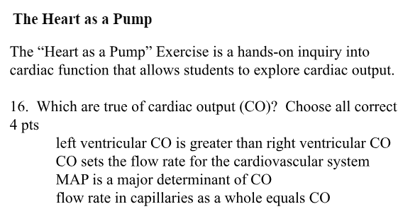 Solved Which are true of cardiac output (CO)? ﻿Choose all | Chegg.com