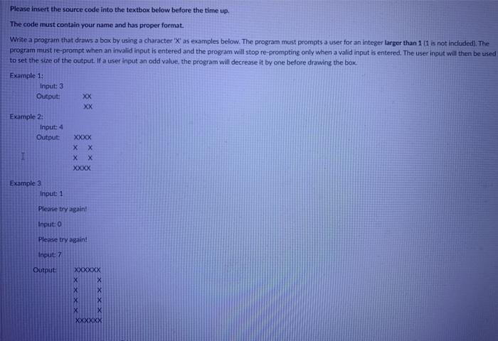 Solved Please insert the source code into the textbox below | Chegg.com