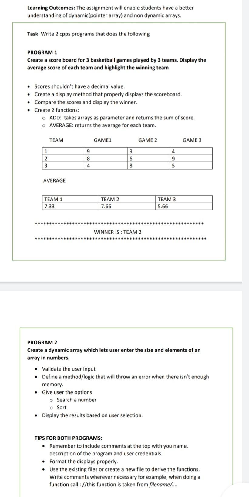 Solved Learning Outcomes: The assignment will enable | Chegg.com