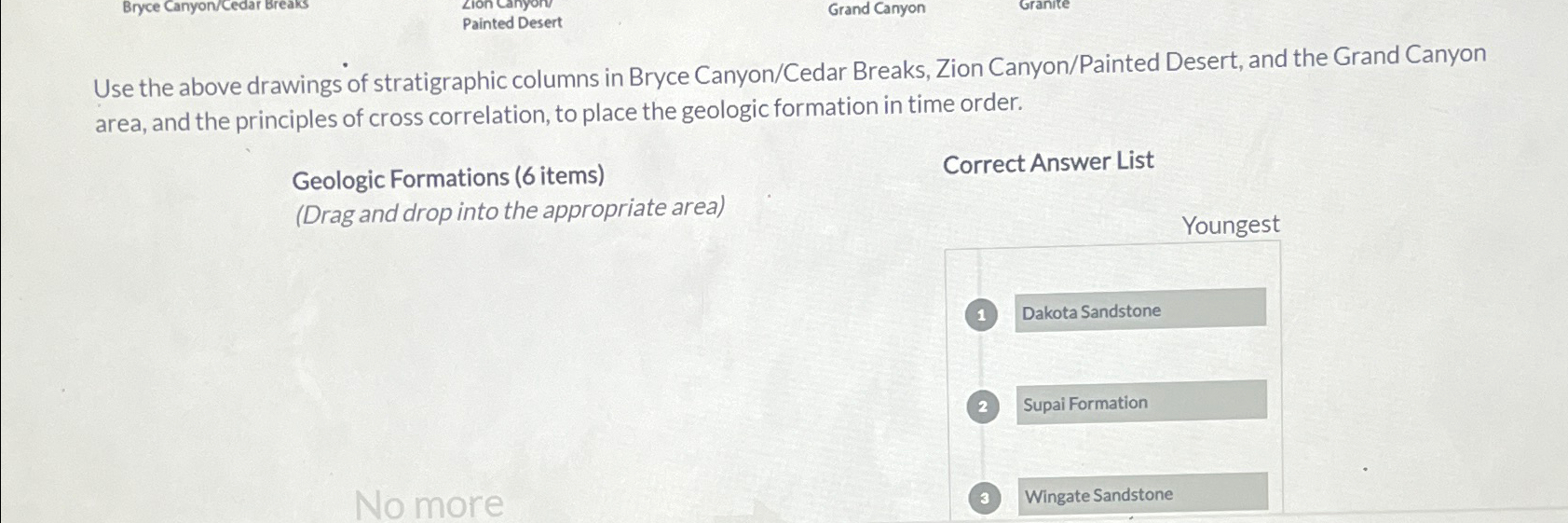 Solved Use the above drawings of stratigraphic columns in | Chegg.com