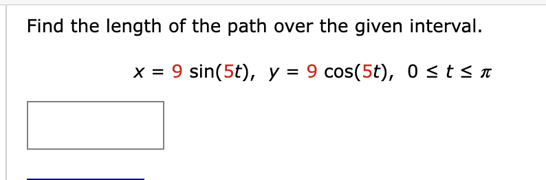 Solved Find the length of the path over the given | Chegg.com