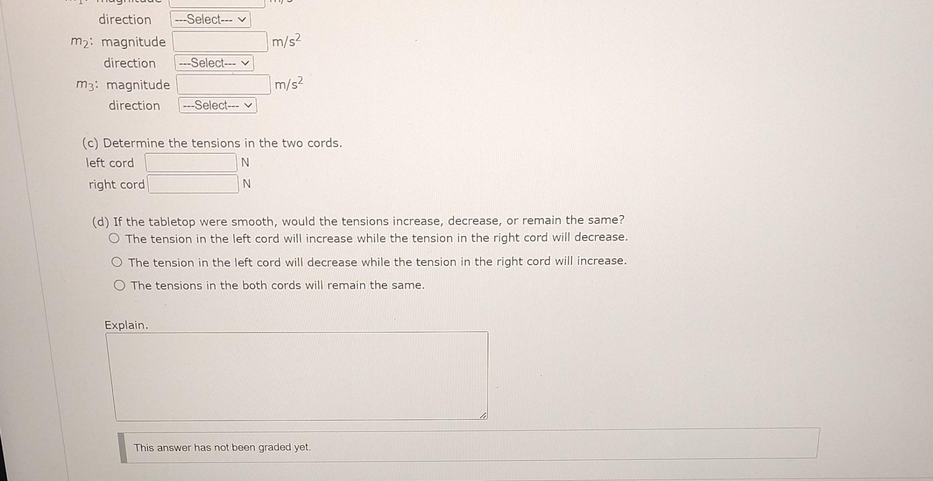 Solved Three blocks are connected on the table as shown | Chegg.com