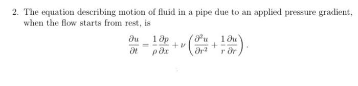 Solved Use the average velocity V , density ρ, and pipe | Chegg.com