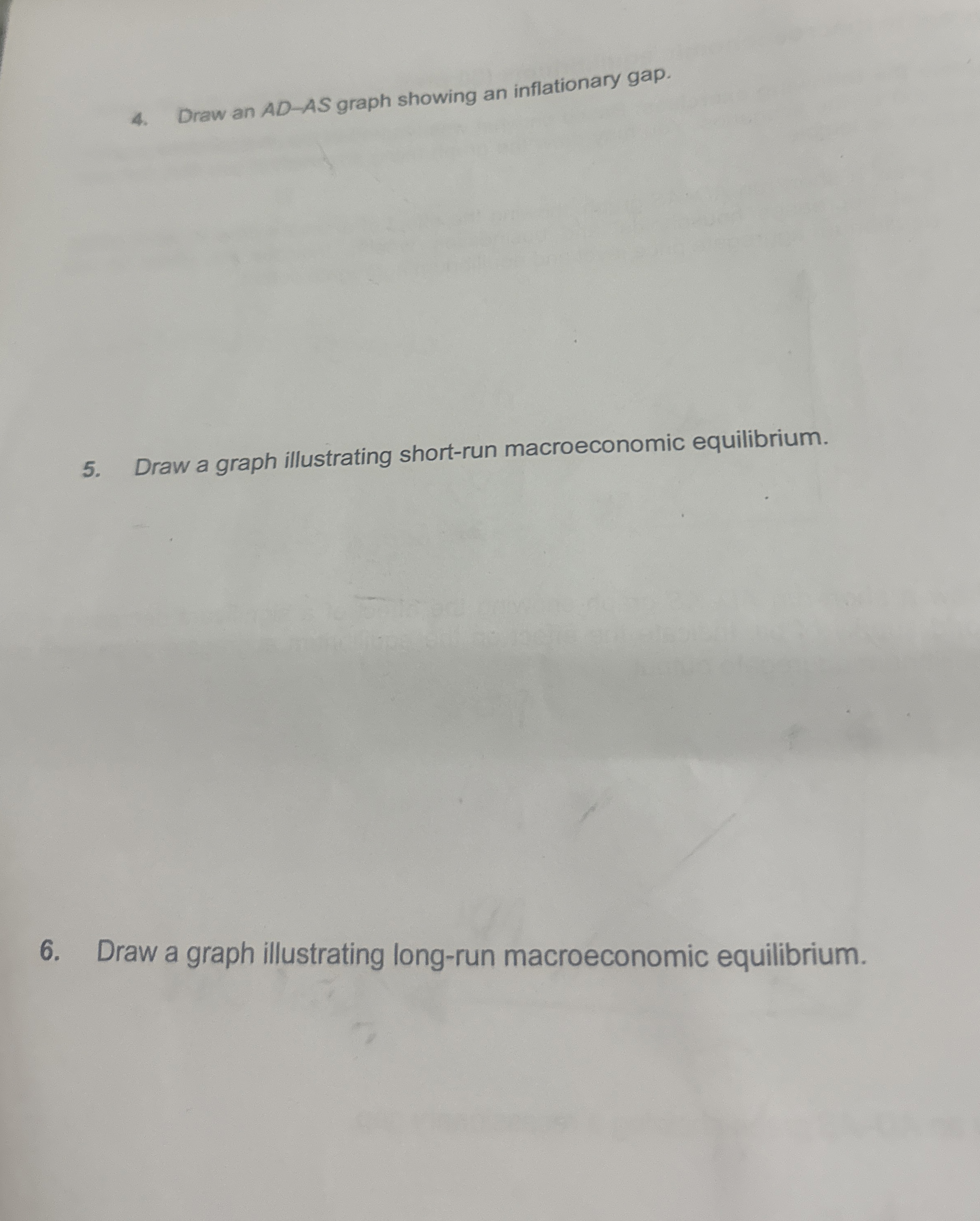 Solved Draw an AD-AS ﻿graph showing an inflationary gap.Draw | Chegg.com