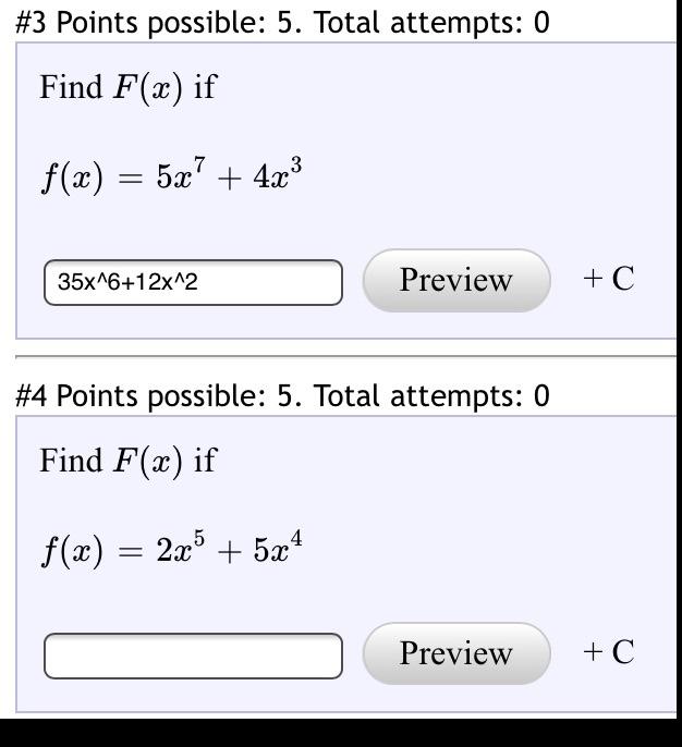 Solved #3 Points possible: 5. Total attempts: 0 Find F(x) if | Chegg.com