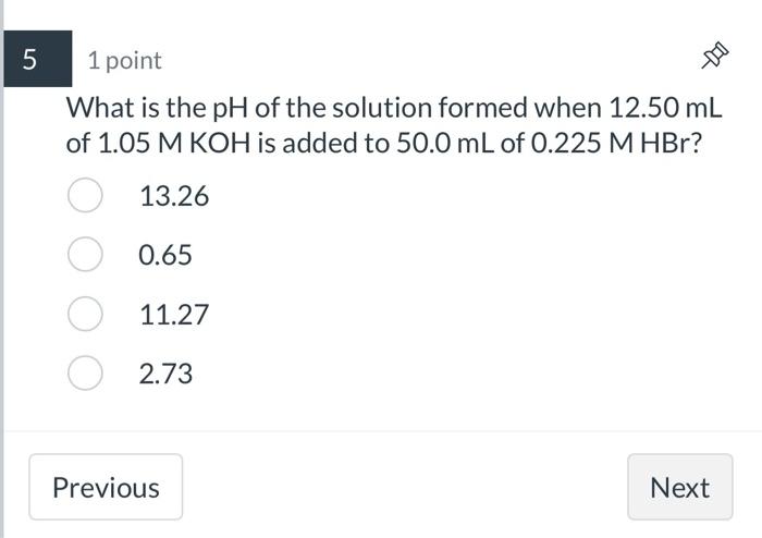 Solved What is the pH of the solution formed when 12.50 mL | Chegg.com