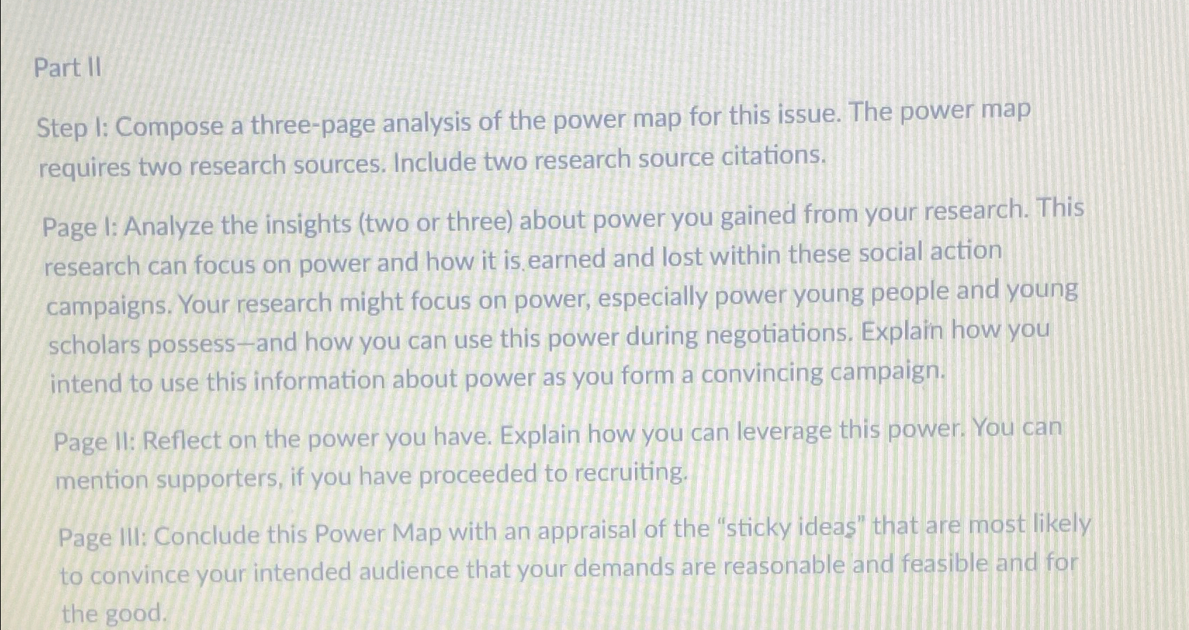 Solved Part IIStep I: Compose a three-page analysis of the | Chegg.com
