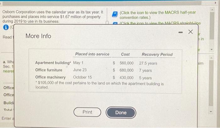 Solved Osborn Corporation uses the calendar year as its tax | Chegg.com