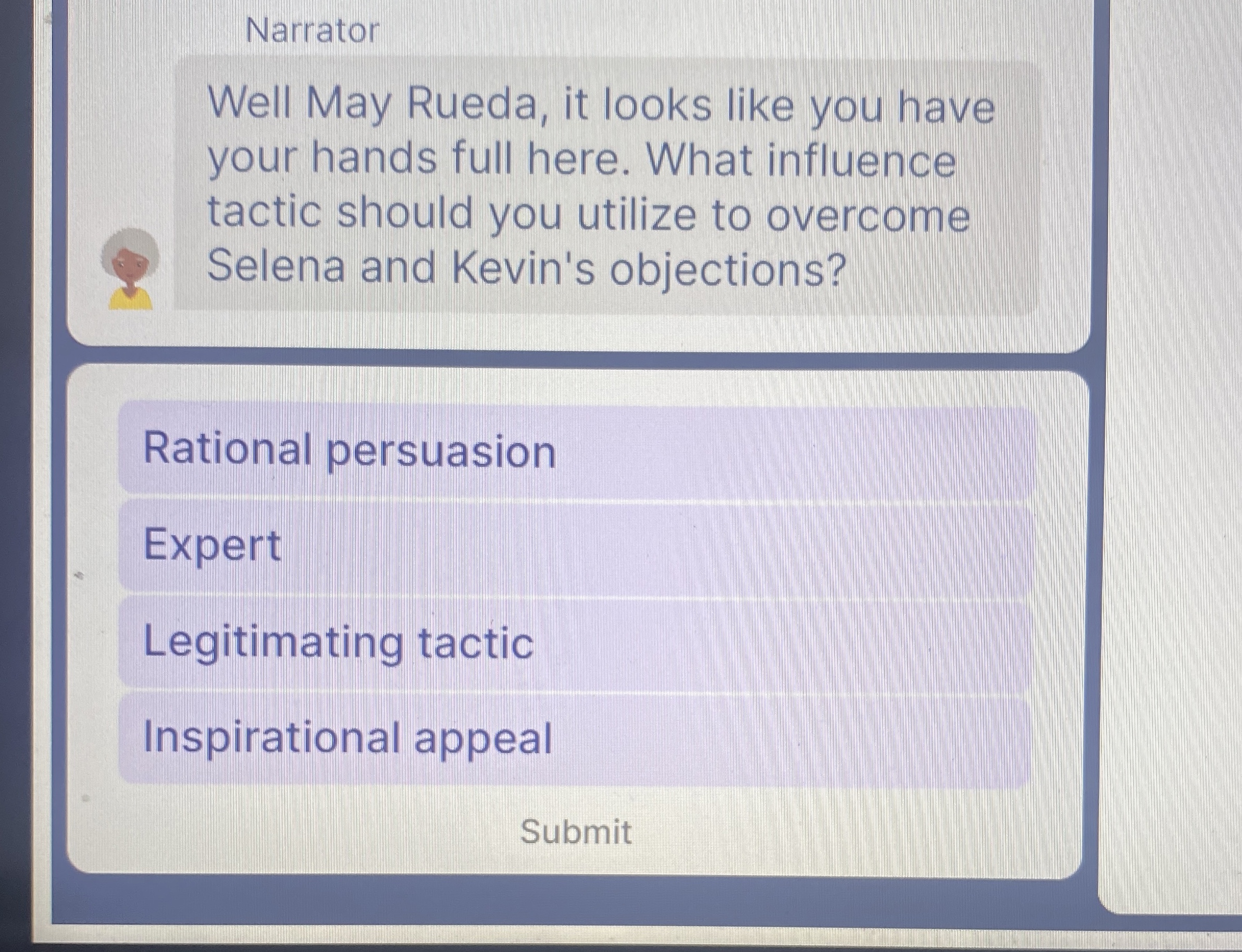 Solved NarratorWell May Rueda, it looks like you have your | Chegg.com