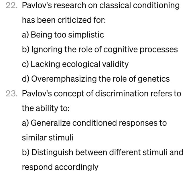 Solved Pavlov's research on classical conditioning has been | Chegg.com