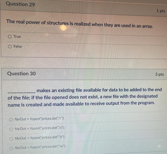 Solved Question 25 1 pts e statement scanf("%d %lf", | Chegg.com