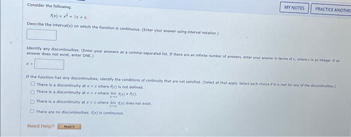 Solved Consider the following. f(x)=x2+7x+6 Describe the | Chegg.com