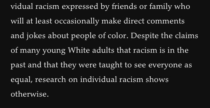 Solved The Intersection of Ethnocen- trism, Color-Blind | Chegg.com