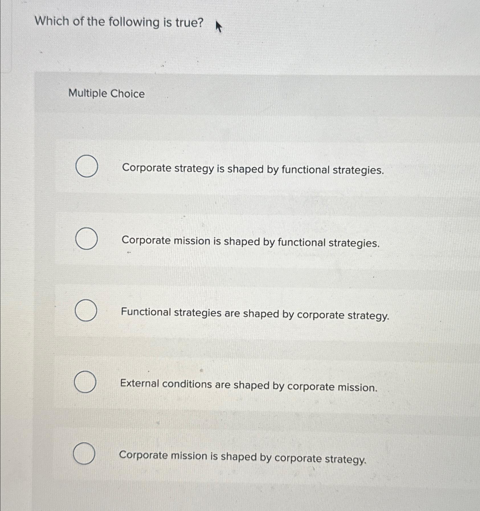 Solved Which of the following is true?Multiple | Chegg.com