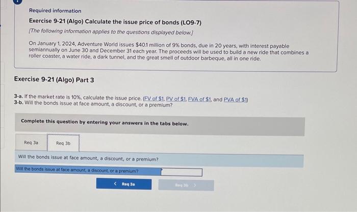 Solved Required information Exercise 9-21 (Algo) Calculate | Chegg.com