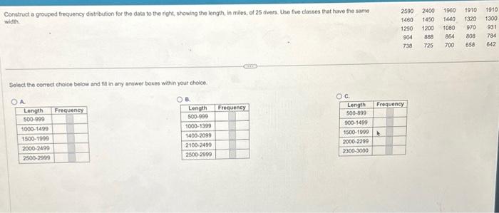 Solved Construct a grouped frequency distribution for the | Chegg.com