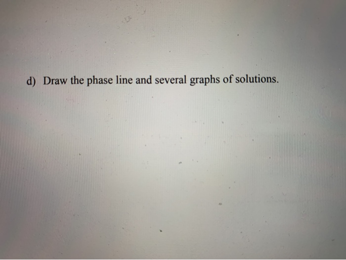 Solved 10 The Modified Logistic Equation Is Given By