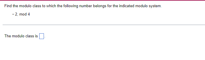 Solved Find the modulo class to which the following number | Chegg.com