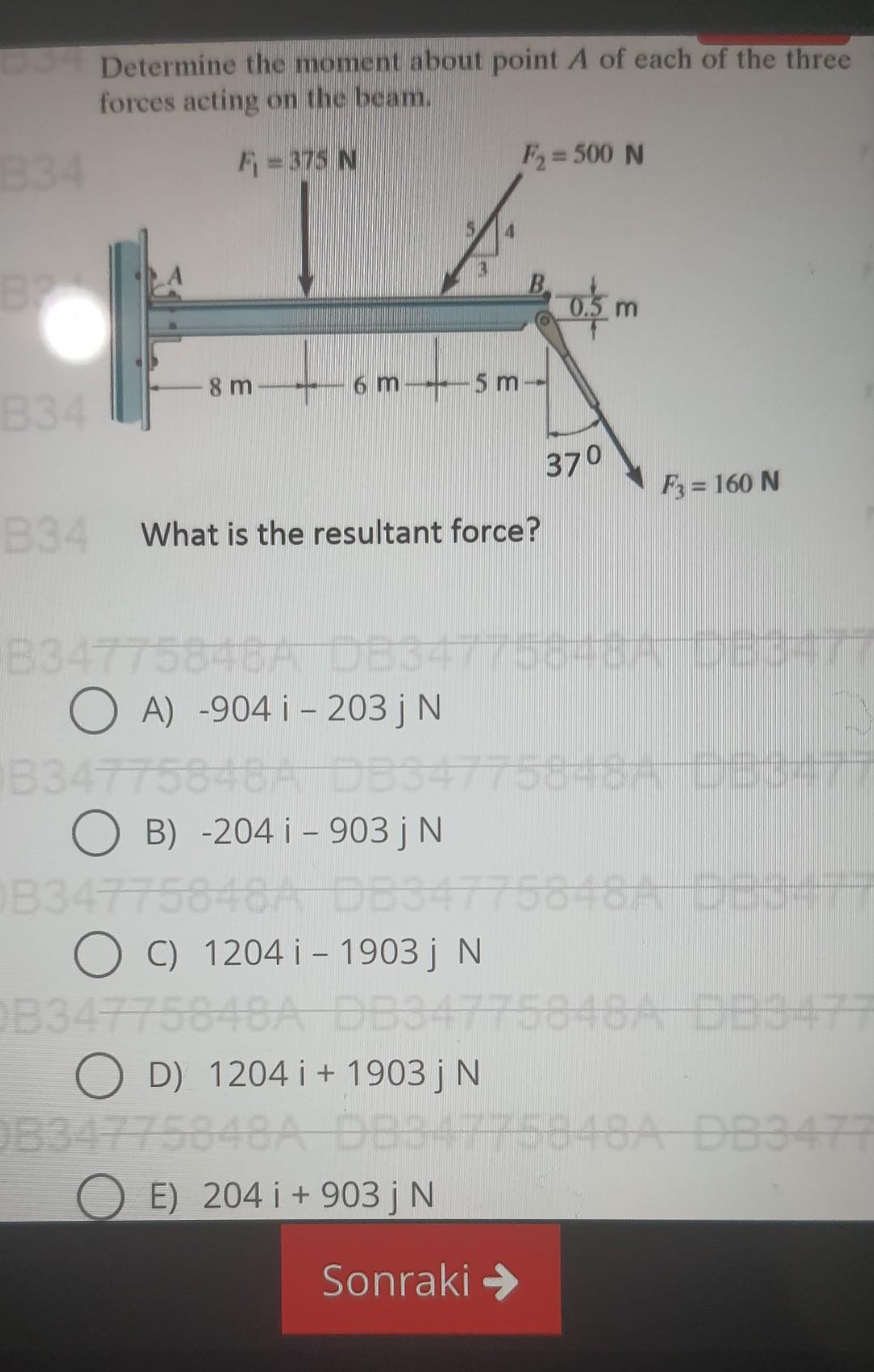 Solved Determine the moment about point A of each of the | Chegg.com
