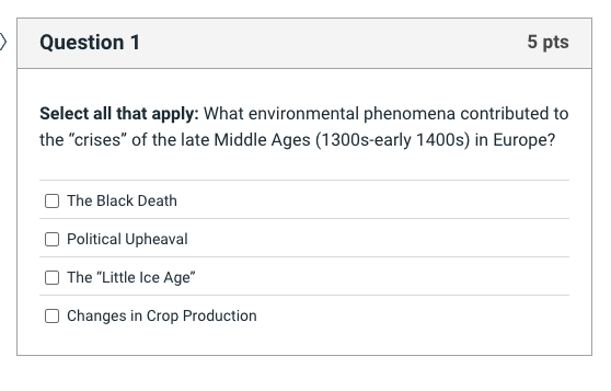 Solved Question 15 ﻿ptsSelect all that apply: What | Chegg.com