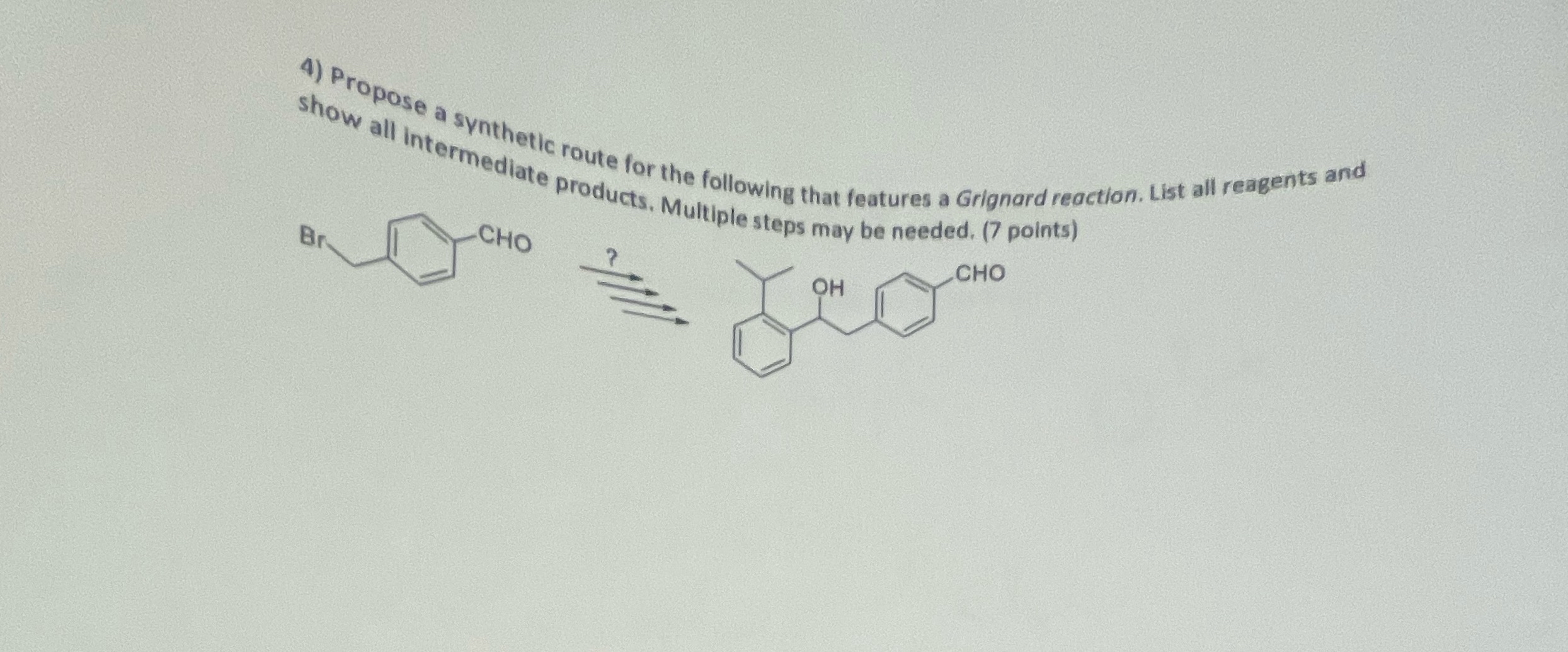 Solved propose a synthetic route for the following that | Chegg.com