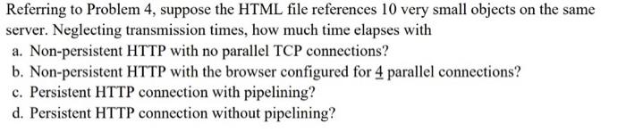 Solved Referring to Problem 4, suppose the HTML file | Chegg.com