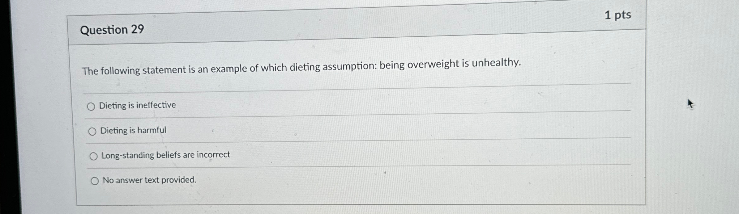Solved Question 291 ﻿ptsThe following statement is an | Chegg.com