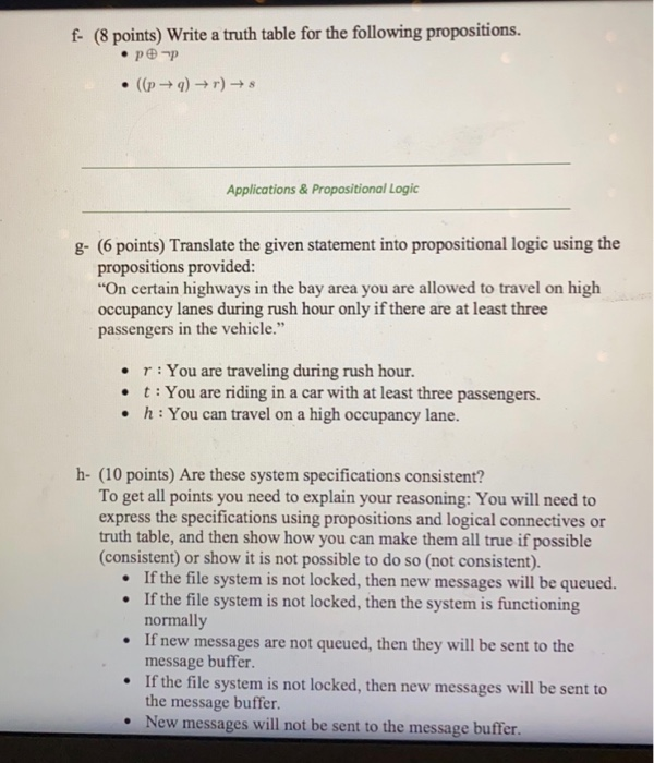 Solved b- (6 points) Write each statement in propositional | Chegg.com