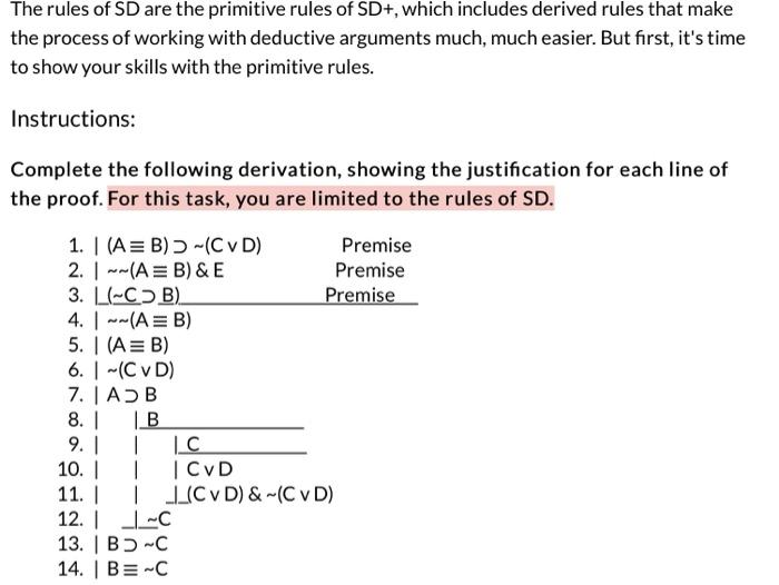 Solved The rules of SD are the primitive rules of SD+, which | Chegg.com