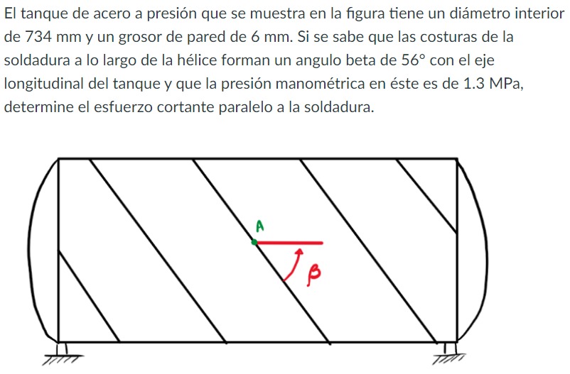 Solved El tanque de acero a presión que se muestra en la | Chegg.com