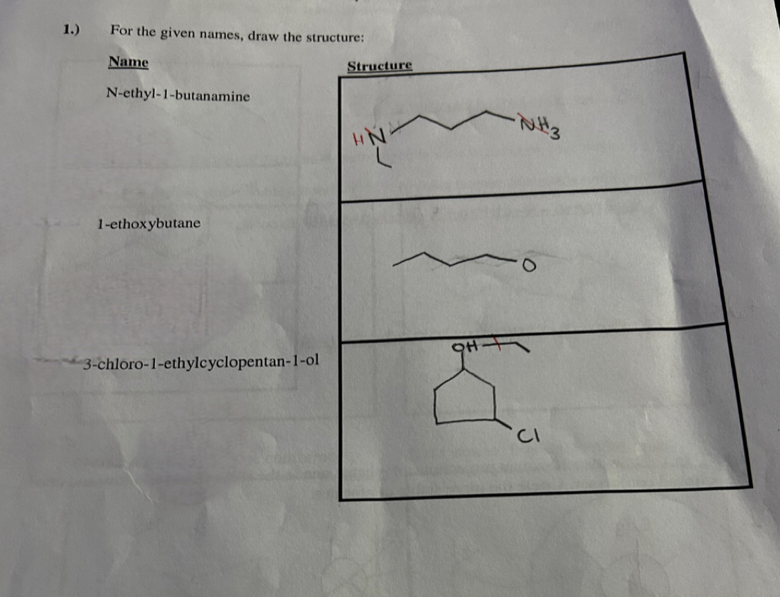 Solved Please draw the correct structure for the | Chegg.com