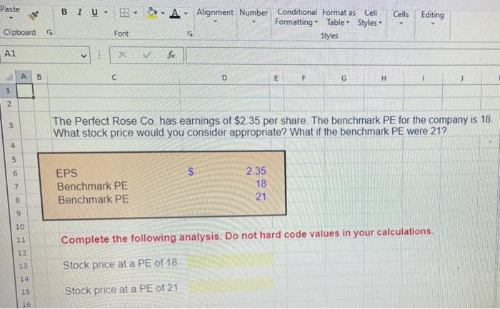 Solved Paste * Cell Cells Editing BIU---A- Alignment Number | Chegg.com