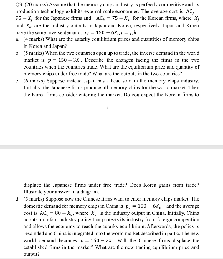 Solved Q3. (20 ﻿marks) ﻿Assume that the memory chips | Chegg.com