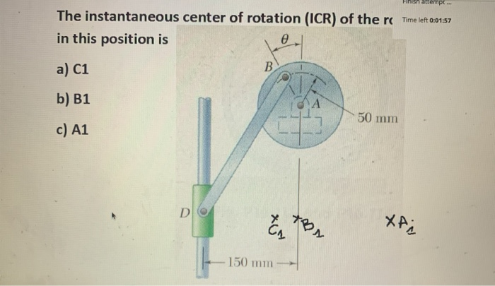 Solved The instantaneous center of rotation (ICR) of the rc | Chegg.com