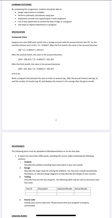 Solved LEARNING OUTCOMES By completing this assignment, | Chegg.com