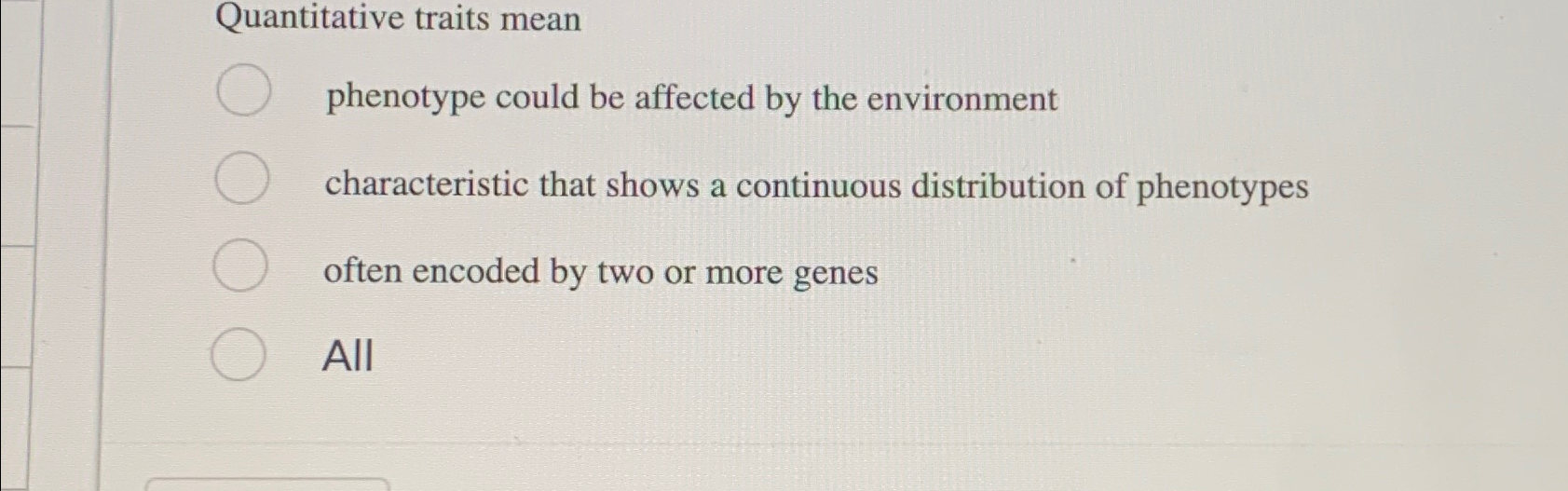Solved Quantitative traits meanphenotype could be affected | Chegg.com
