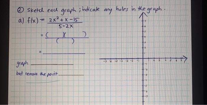 Solved © Sketch each graph; indicate any holes in the graph | Chegg.com