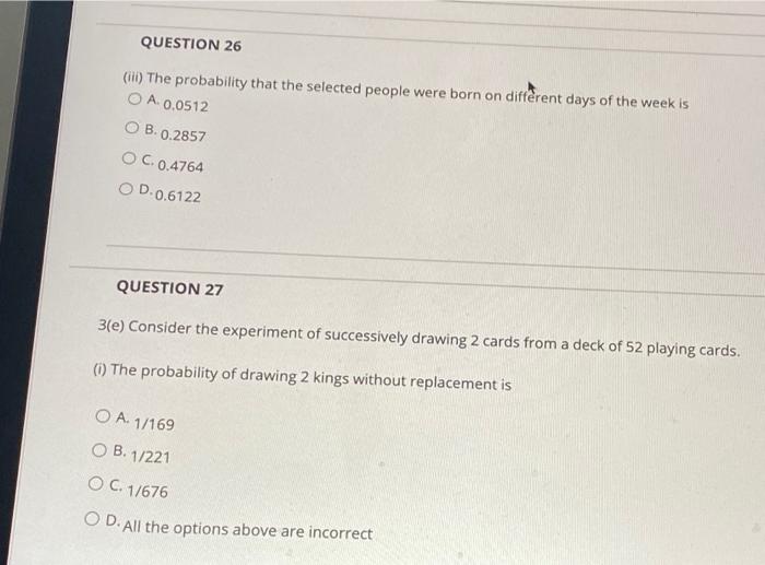 Solved QUESTION 24 3(d) Suppose we select 3 people at | Chegg.com