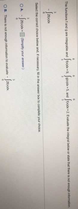 Solved 5 5 The Functions F And G Are Integrable And X Dx 7