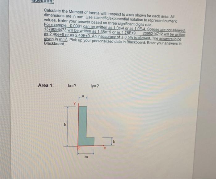Solved Calculate the Moment of Inertia with respect to axes | Chegg.com