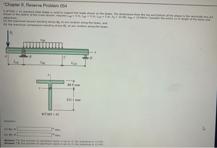 Solved *Chapter 8, Reserve Problem 054 AWT305 x 41 standard | Chegg.com