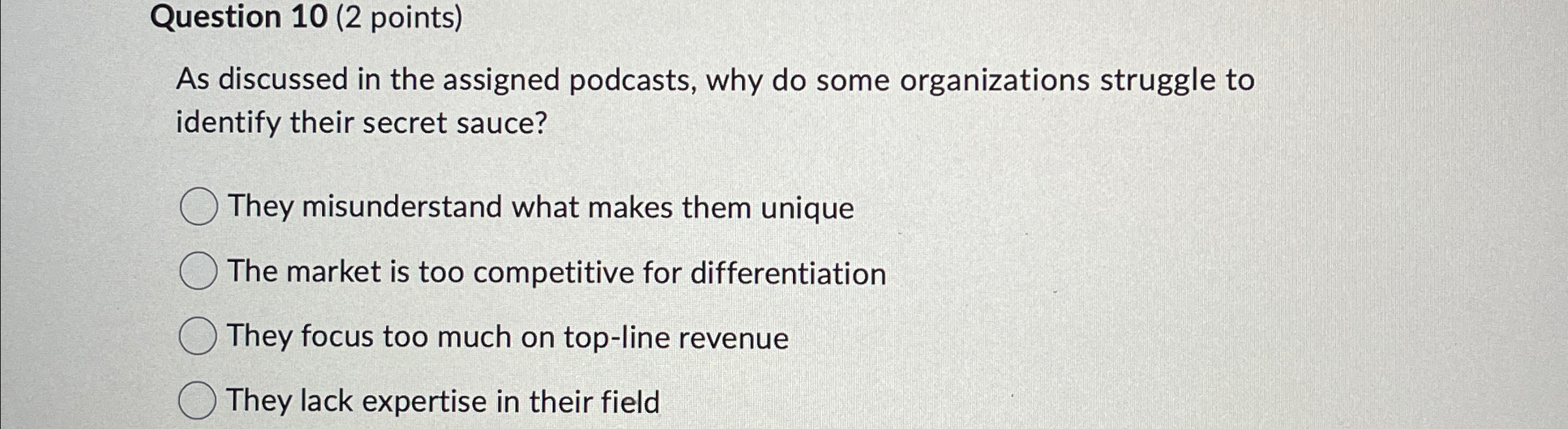 Solved Question 10 (2 ﻿points)As discussed in the assigned | Chegg.com
