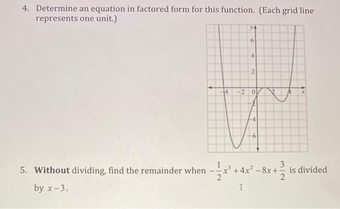 Solved 4 Determine An Equation In Factored Form For This