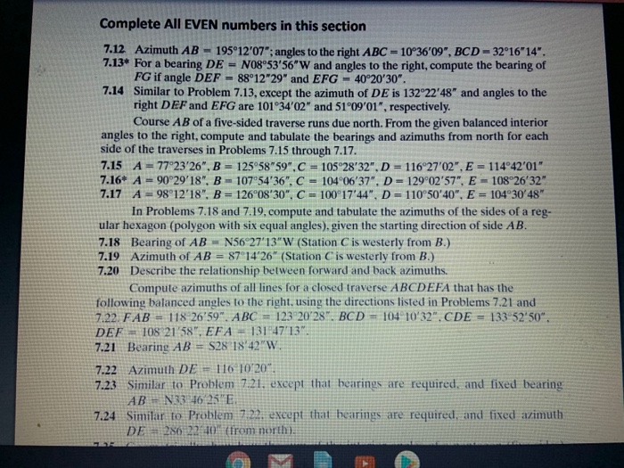 Solved Complete All EVEN numbers in this section 7.12 | Chegg.com