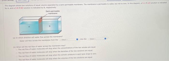 Solved The diagram shows two solutions of equal volume | Chegg.com